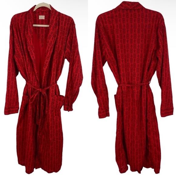 Vintage | Intimates & Sleepwear | Vintage Golden Brent Roman Red Robe ...